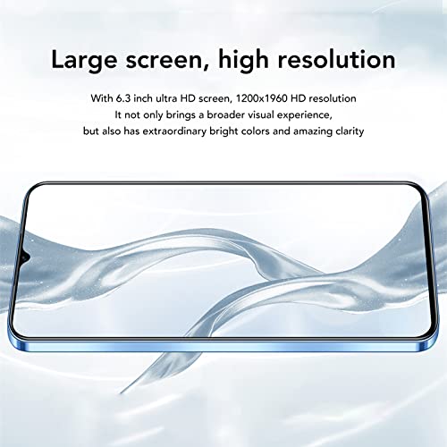 12s Pro Smartphone, 5G WiFi Ultra HD Screen 1200x1960 Resolution 4GB RAM 32GB ROM (Blue)