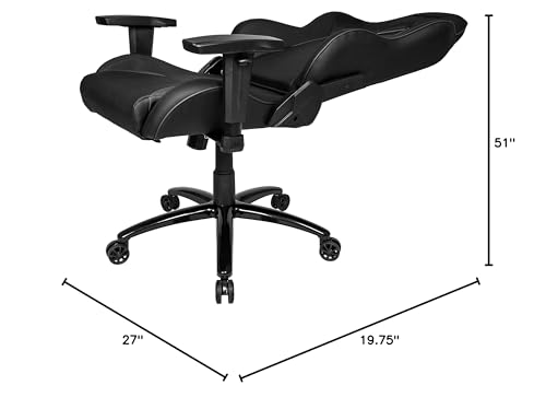AKRacing Core Series SX Gaming Chair with High Backrest, Recliner, Swivel, Tilt, Rocker and Seat Height Adjustment Mechanisms with 5/10 Warranty - Black