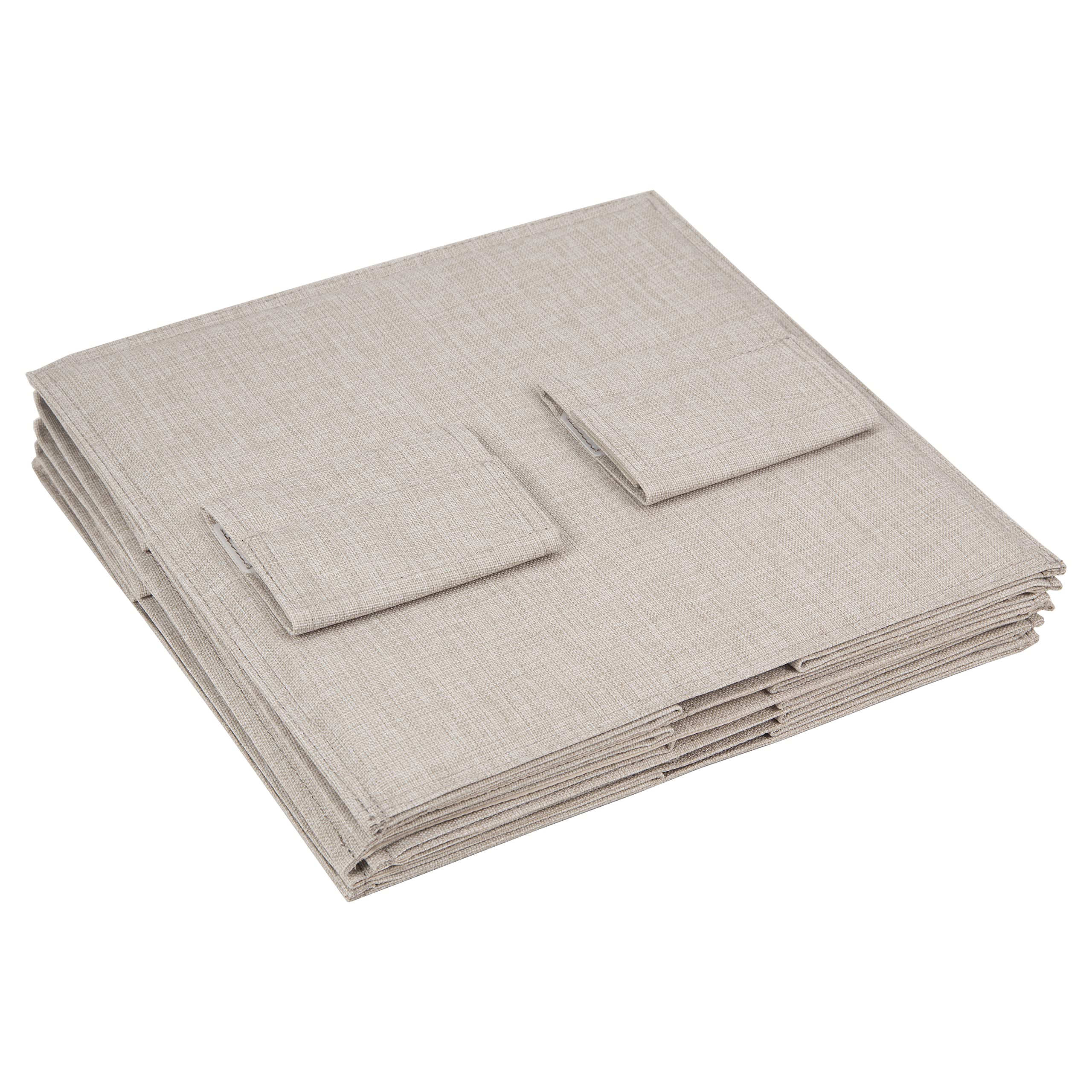 Bigso Soft Storage Hanging Closet Organizer | Polyester Hanging Closet Organizers and Storage with 5 Compartments | Clothes Organizer That Hangs on Closet Rods | 11.8β x 11.8β x 52.6β | Beige