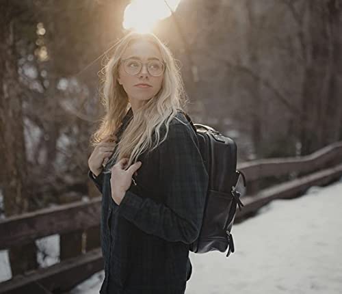 Kodiak Leather Katmai Backpack/Diaper Bag (Black)