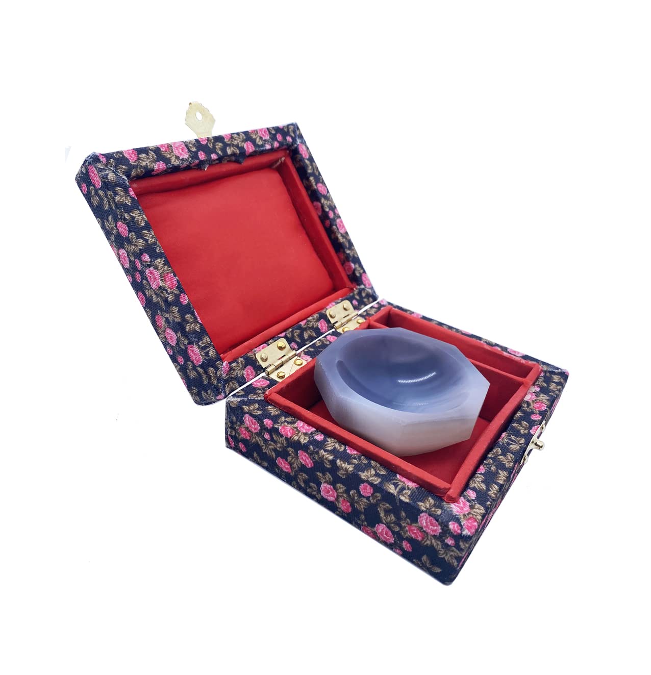 KOLAMOON ID: 50MM 1.97" Lab Grinding Natural Agate Mortar and Pestle Set Standard Form Inner Diameter 50mm Inner Depth 15 mm