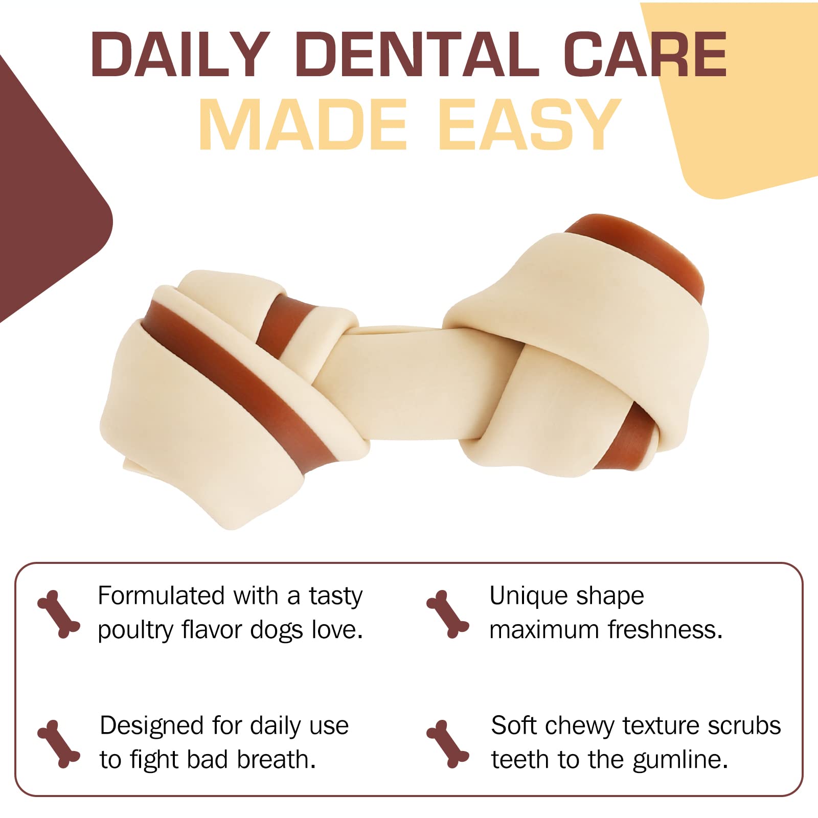 UrbanX HealthyBones Beef Rawhide Free Healthy Mini Chews for Rhodesian Ridgeback and Other Large Hound Dogs Great Foods for Training Rewards, 7 Count