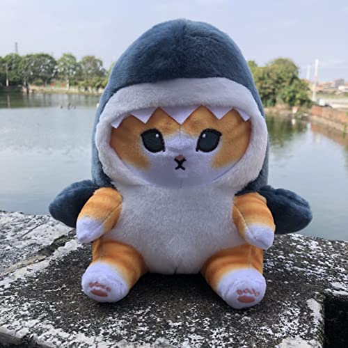 8.1'' Shark Cat Funny Cute Stuffed Animal Doll ,Shark Cat Plush Toy