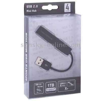 JSANSUI Distributor hub High Speed 4-Port USB 2.0 HUB (Red), Excellent Workmanship (Color : Black)
