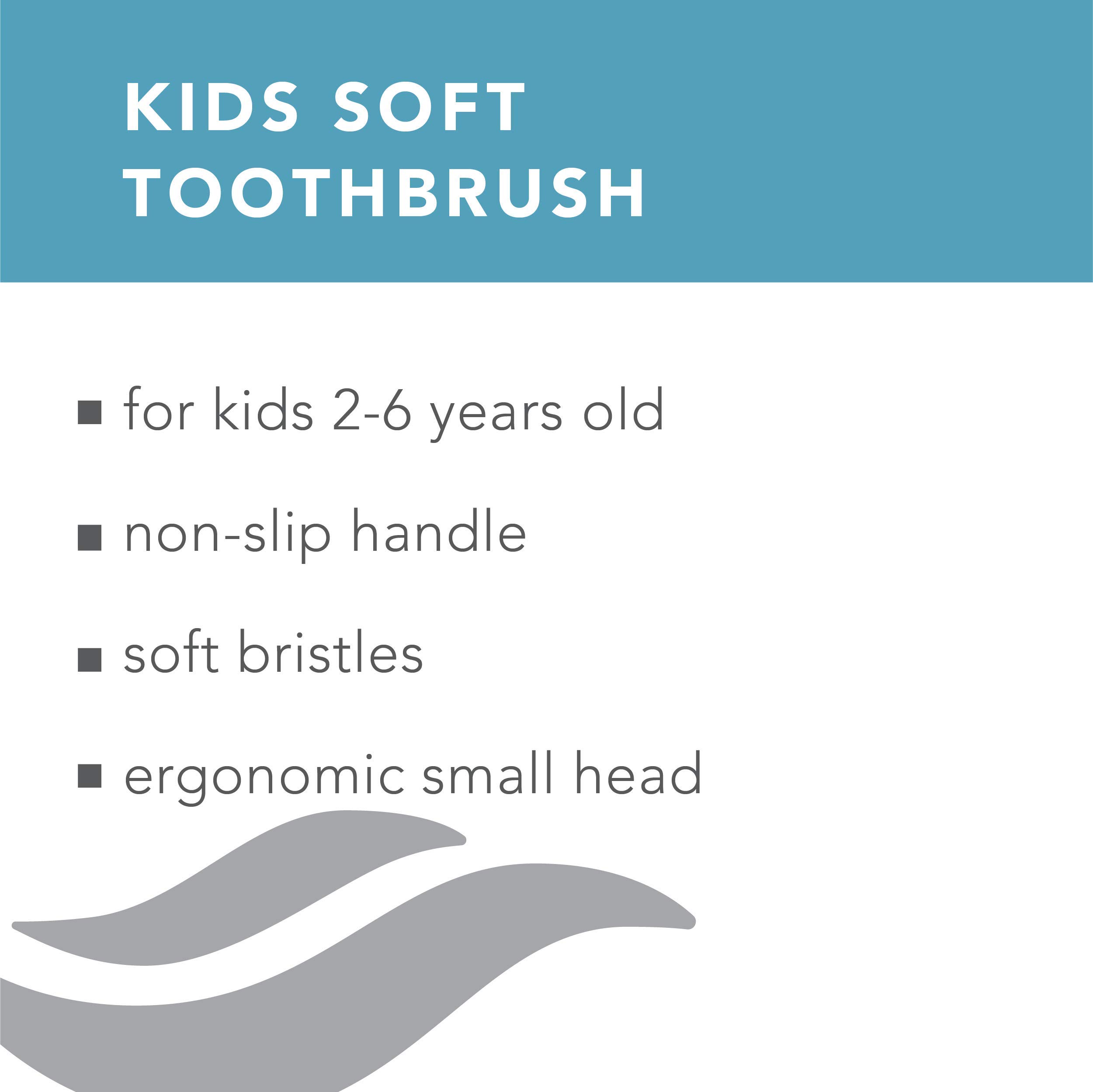 DENTISSIMO SWISS BIODENT Premium Oral Care Kids Toothbrush for Gentle Cleansing, Ages 2-6, Colors May Vary, Pack of 3