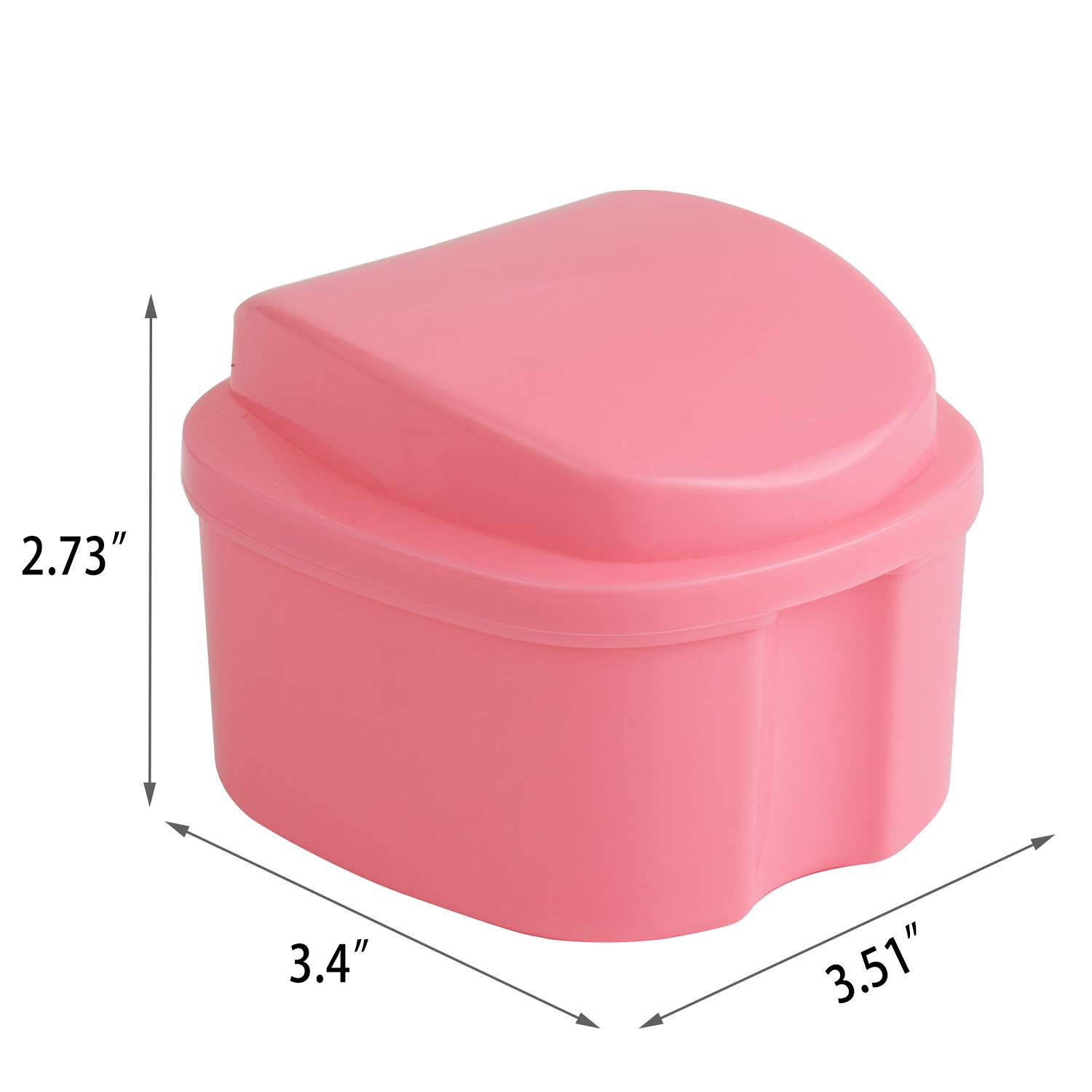 Denture Bath,Denture Holder,Denture Container with Lid,Retainer Container,Denture Case with Brush for Travel,Retainer Cleaning Case