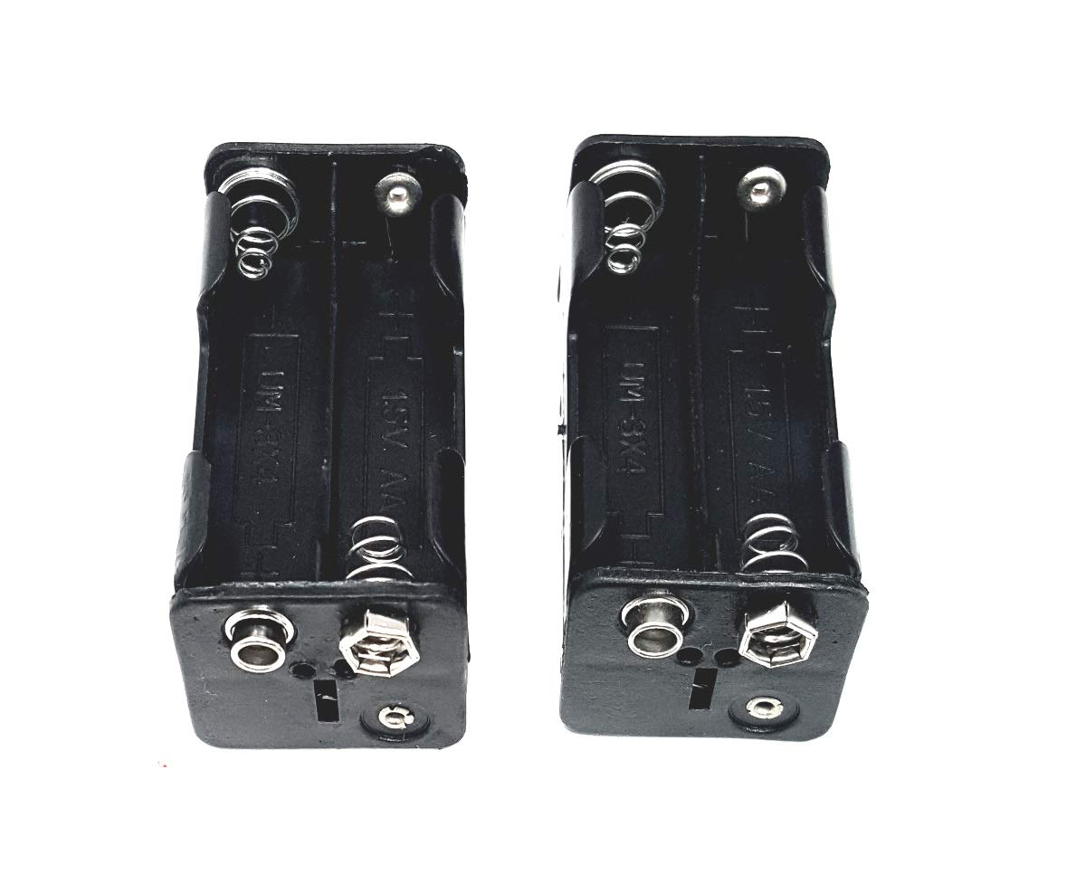 Corpco 4 x AA Battery Holder with Standard snap Connector 6V Output Type BH343 2 Pack
