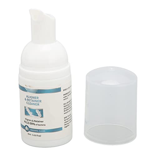 30ml Foam Cleaner for Aligner, Retainer, Denture, Night Guard, Mouth Guard, Mint Extract Retainer Night Guard Cleaner Denture Cleaner for Teeth Whitener