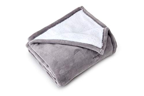 Eddie Bauer | Smart Heated Electric Throw Blanket - Reversible Sherpa - Hands Free Control - Wi-Fi Only (2.4GHz) - Compatible with Alexa, Google, iOS, Android - Gray