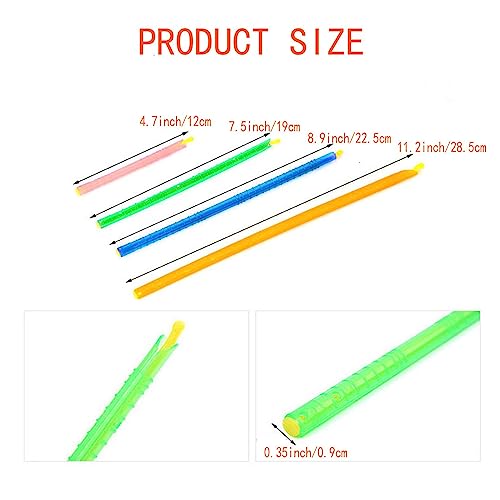 ANCHDO 16pcs Bag Sealer Sticks,4 Lengths,Plastic Bag Sealer Clips Sticks Slide On Bag,Gripstik Bag Sealer Slide Sticks for Food Storage ,Bread and Snack Bags