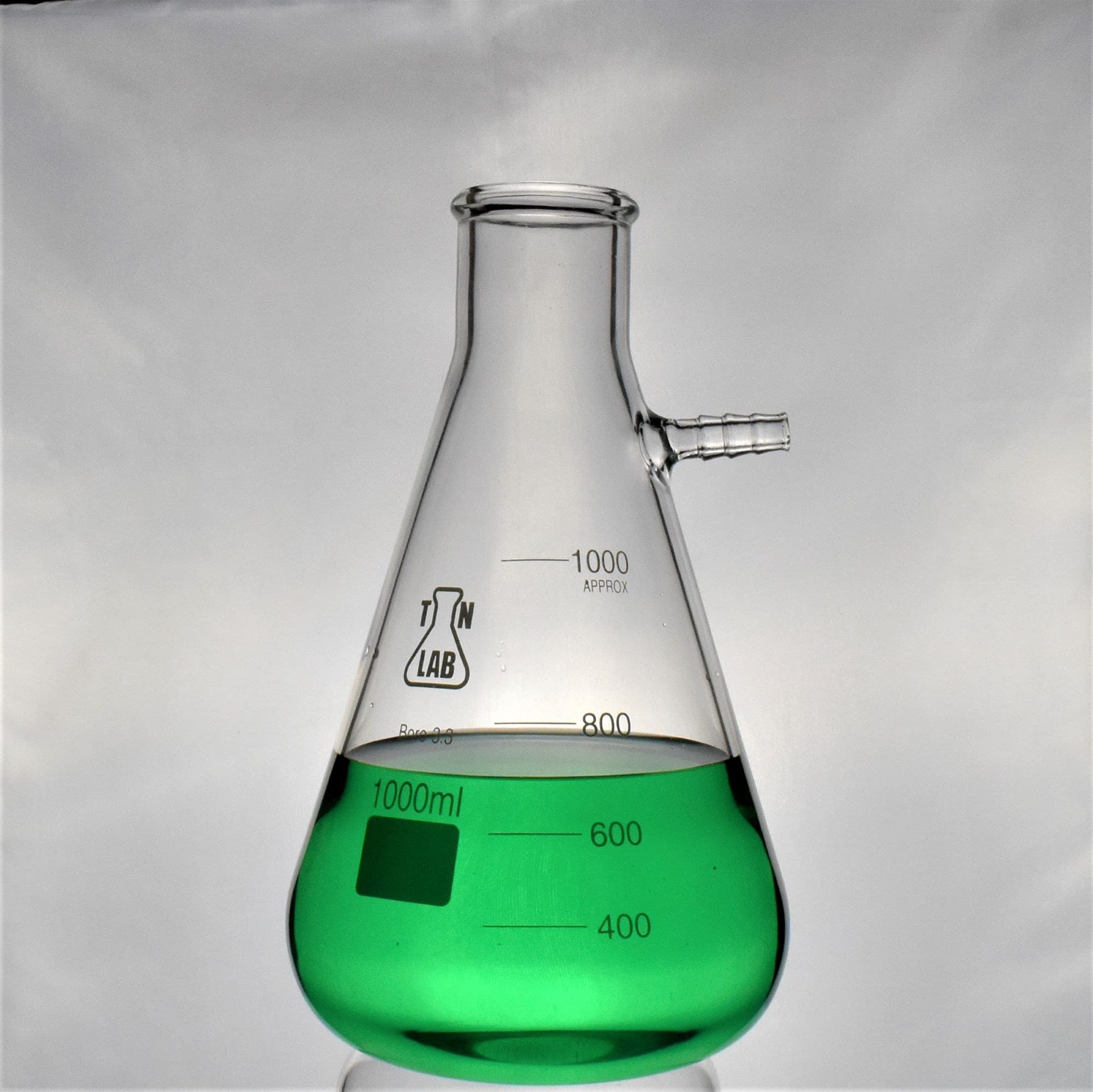 Filter Flask Borosilicate Glass Vacuum Filtering Flask 1,000ml 1L