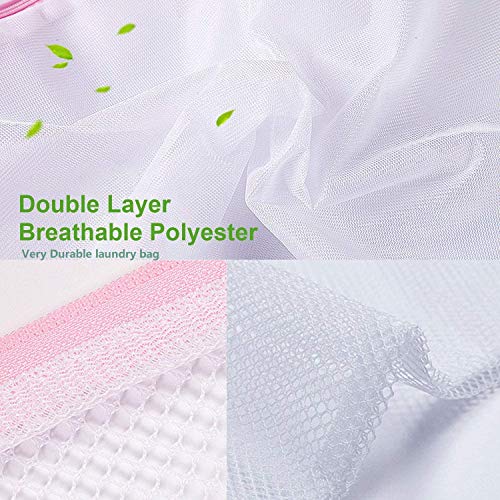 Julytech Mesh Bra Laundry Wash Bag for Blouse, Hosiery, Stocking, Underwear, Bra and Lingerie, Travel. Delicates Robust (2Pack Bra Bag)
