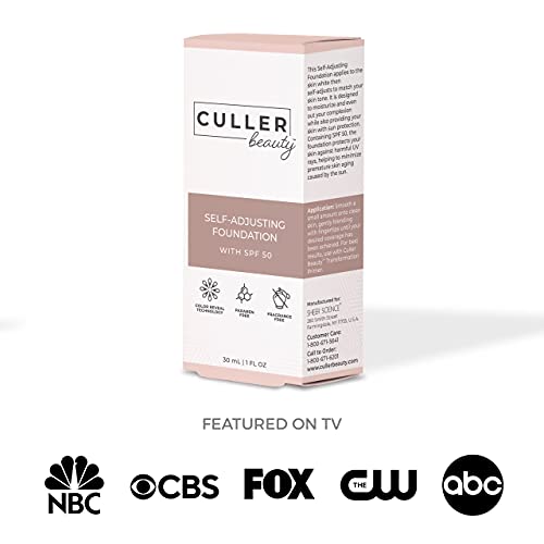CULLER BEAUTY Self Adjusting Foundation with SPF 50 - Instant match for all your shade needs (Light)