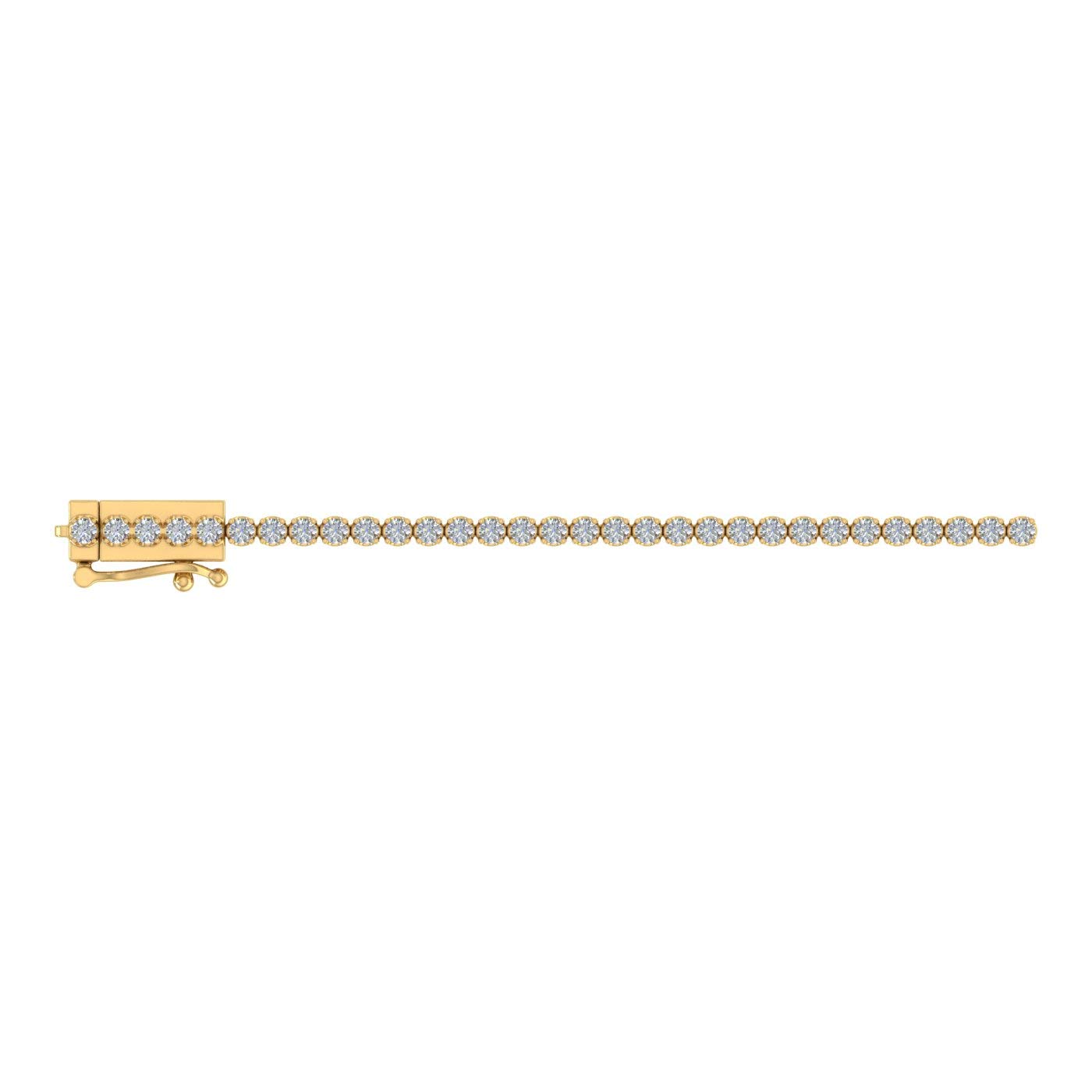 2 Carat Diamond Tennis Bracelet in 14K Yellow Gold (6.85 Inch)