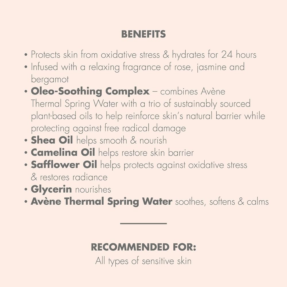 Avene Moisturizing Melt-in Balm, Shea Oil Body Butter, Non-Greasy, Non-Sticky, Quick Absorbing, 8.4 Oz