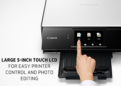 Canon Office Products TS9020 WH Wireless All-in-One Printer with Scanner and Copier: Mobile and Tablet Printing, with AirPrint and Google Cloud Print Compatible, White