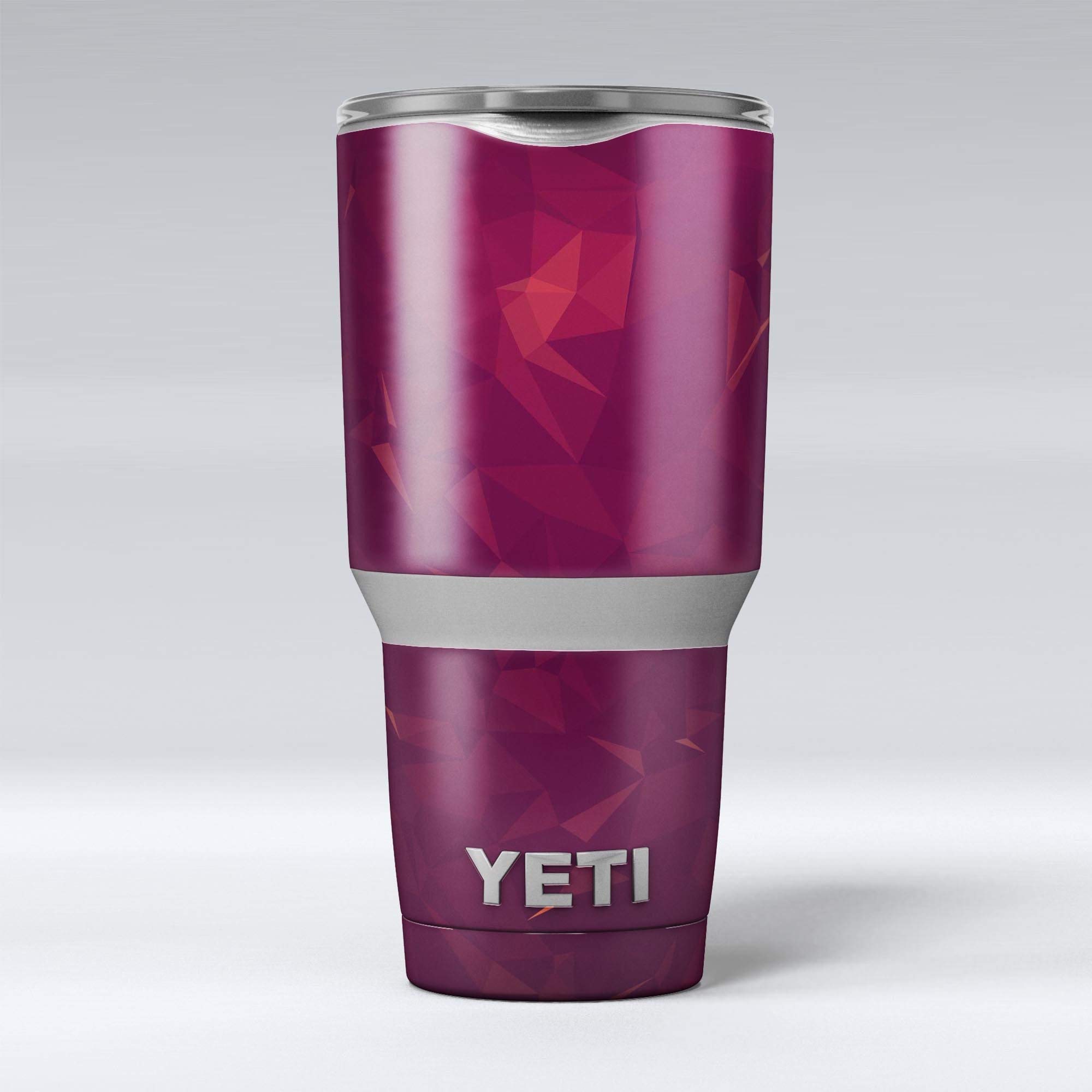 Design Skinz Dark Pink Geometric V3 - Skin Decal Vinyl Wrap Kit Compatible with The Yeti Rambler Cooler Tumbler Cups