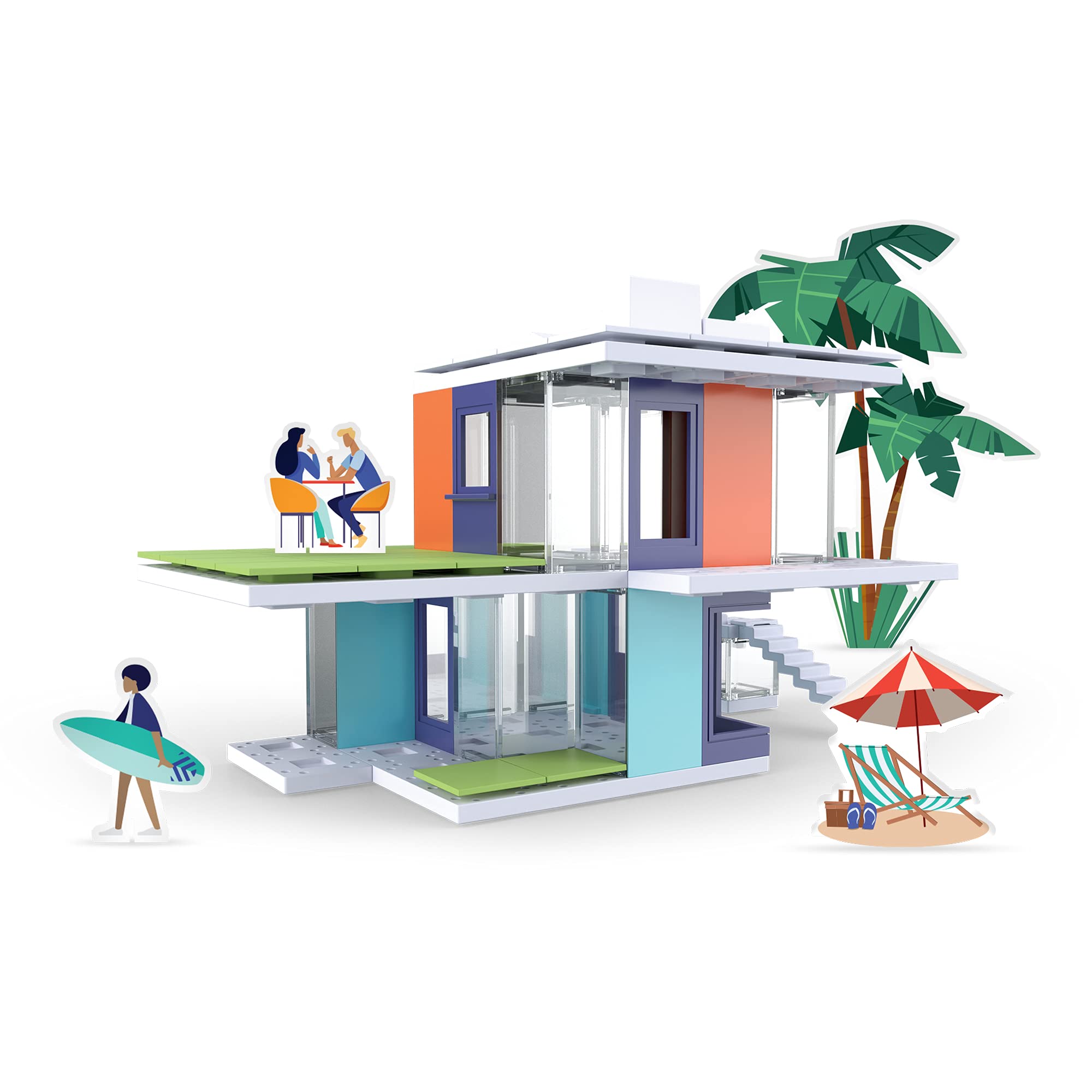 Arckit Coastal Living Building Blocks Kit, STEM Educational Toy, Miniature House Kit Model House, Architecture for Kids, Unique Gift for Adults & Kids