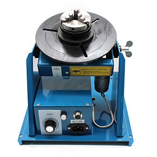 3 Jaw Rotary Welding Positioner Turntable Table Mini Lathe Chuck 110V 2.5" Worktable Welder Positioner Turntable Machine