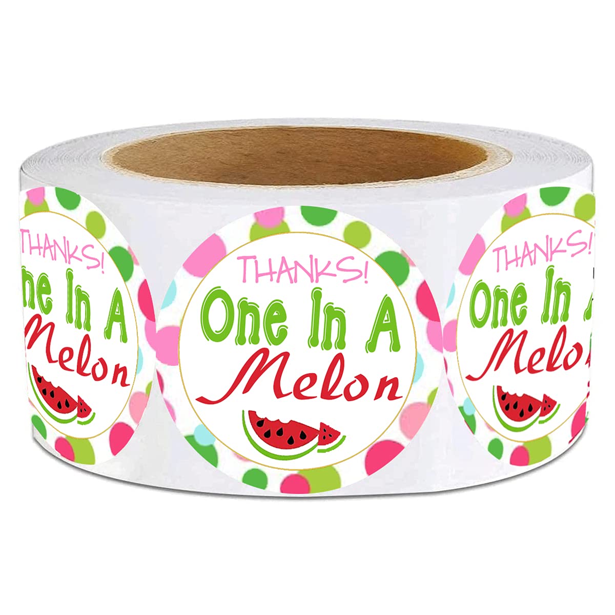 Remarkable One in A Melon Thank You Stickers Labels,2 Inch Watermelon Birthday Party Label Stickers ,Great for Party Favors, Envelope Seals & Goodie (250 Pcs)
