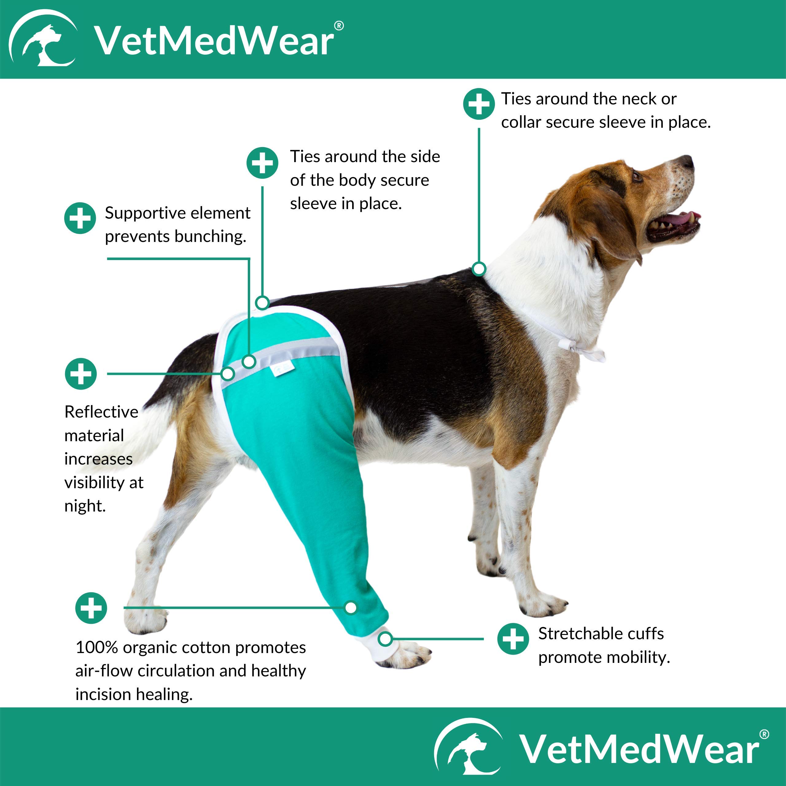 After Surgery Wear Hip and Thigh Wound Protective Sleeve for Dogs. Dog Recovery Sleeve. Recommended by Vets Worldwide (X-Large, Gray)