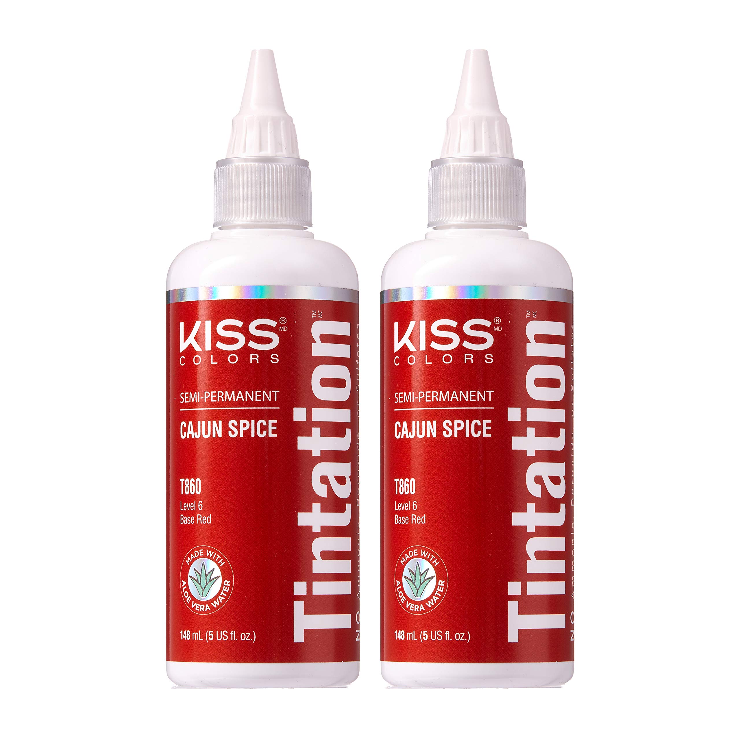 Kiss Tintation Semi-Permanent Hair Color 5 Ounce (Cajun Spice (2 Pack))