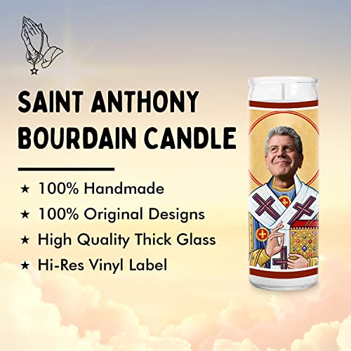 Anthony B Celebrity Prayer Candle - Funny Saint Candle - 8 inch Glass Prayer Votive - 100% Handmade in USA - Novelty Celebrity Gift