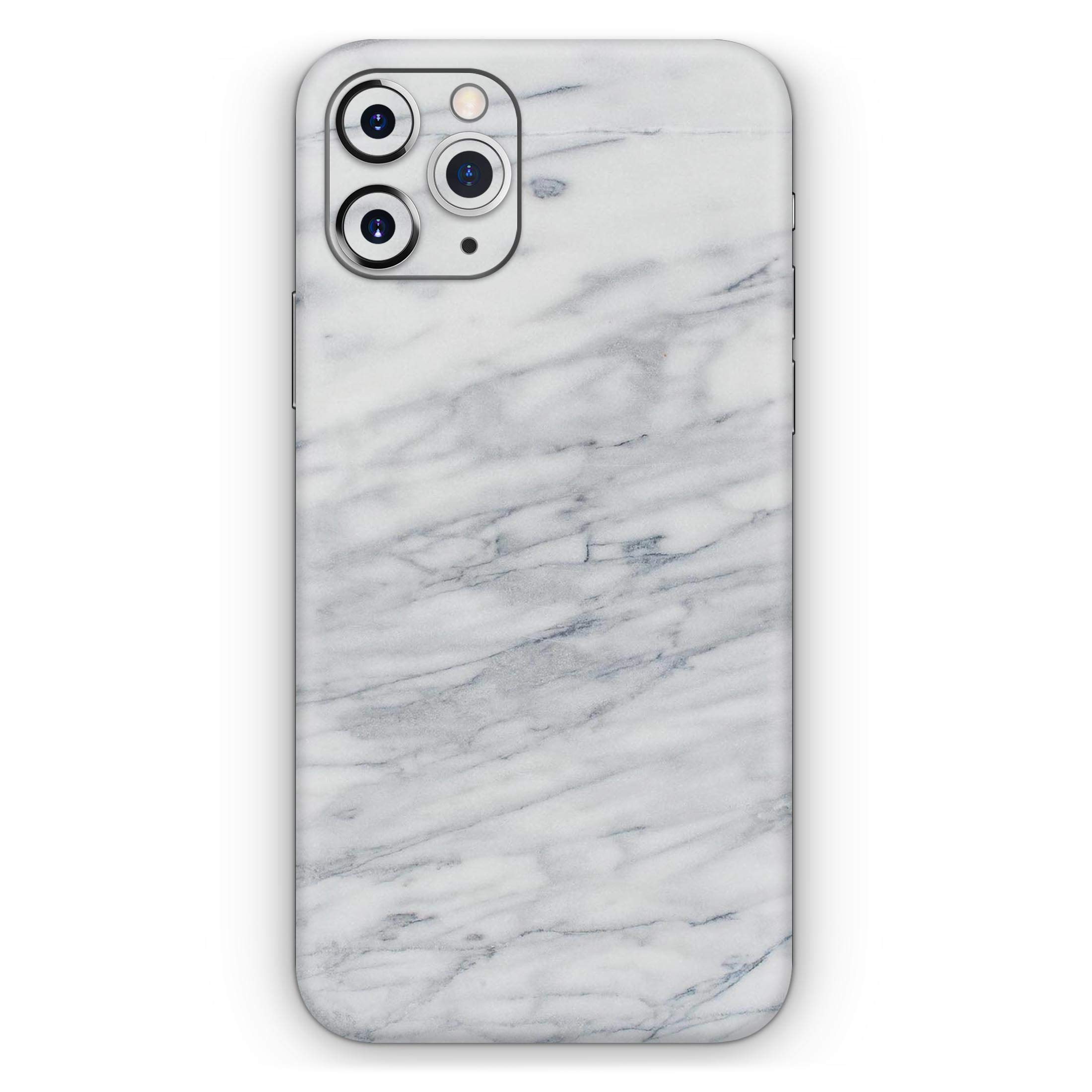 Design Skinz White & Grey Marble Surface V2 - DesignSkinz Protective Vinyl Decal Wrap Skin Cover Compatible with The Apple iPhone 11 Pro (Full-Body, Screen Trim & Back Glass Skin)