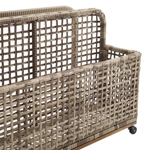 Afuera Living Coastal Wicker / Rattan Pool Storage Caddy in Natural