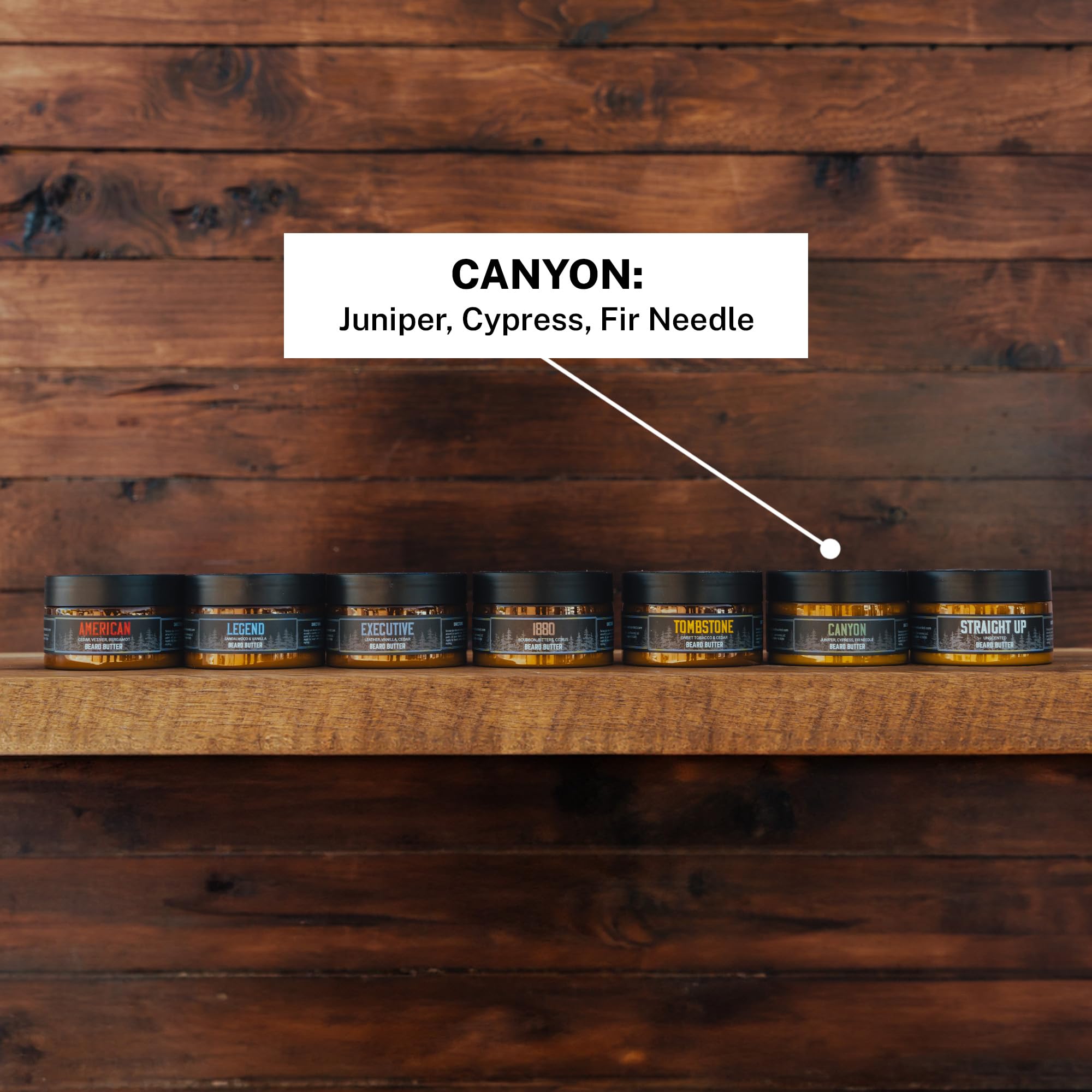 Live Bearded Beard Butter, 3 fl oz - Made in the USA - All-Natural Leave-in Conditioner and Softener with Shea | Canyon Scent - Juniper, Cypress, Fir Needle