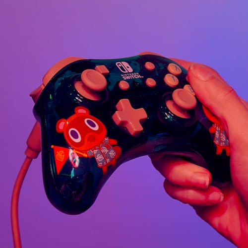 Rock Candy Enhanced Wired Power Nintendo Switch Pro Controller, Licensed Nintendo Switch Accessories/Switch Lite/OLED Compatible, Durable Ergonomic Non-Slip Joystick Timmy & Tommy Animal Crossing