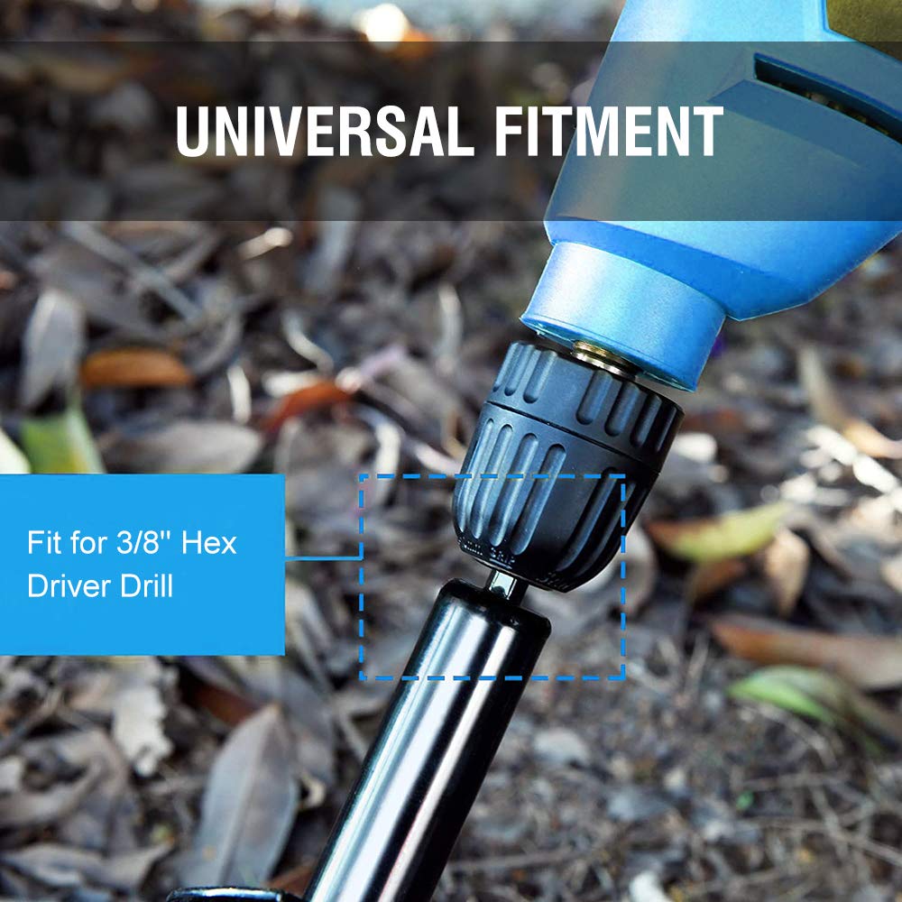 Samman Auger Drill Bit for Planting 3’’ x 10’’ Garden Auger Spiral Hole Planter Plant Tree Bulb Flower Fits for 3/8 Inch Hex Drive Drill 1Pack …
