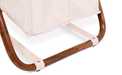 BIRDROCK HOME Single Rattan Laundry Hamper - Machine Washable Canvas Lining - Lightweight and Foldable - Removable Bag - Organizer