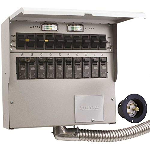 310A Pro/Tran2 30-Amp 10-Circuit 2 Manual Transfer Switch with Optional Power Inlet