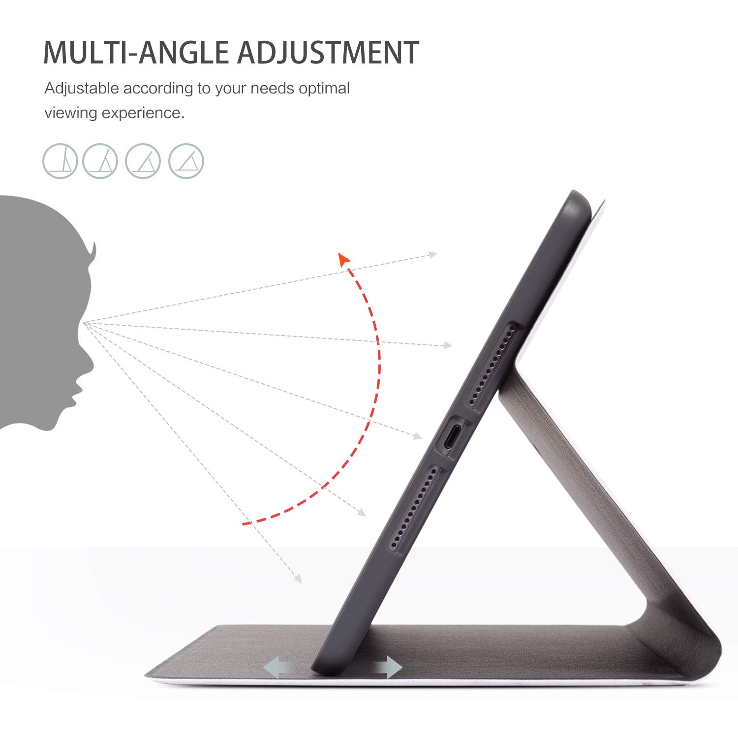 Cutebricase iPad 10.2 Case for iPad 9th Generation 2021, iPad 8th Generation Case 2020, iPad 7th Generation Case 2019,iPad Case 9th Gen Multi-Angle View Adjustable Stand Auto Wake/Sleep, Bookshelf Cat