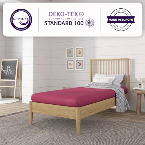 NapQueen 5 Inch, Twin Mattress, Memory Foam Pink Mattress - Medium Feel - CertiPUR-US Certified - Twin Bed Mattress in a Box, Breathable Soft Fabric Cover