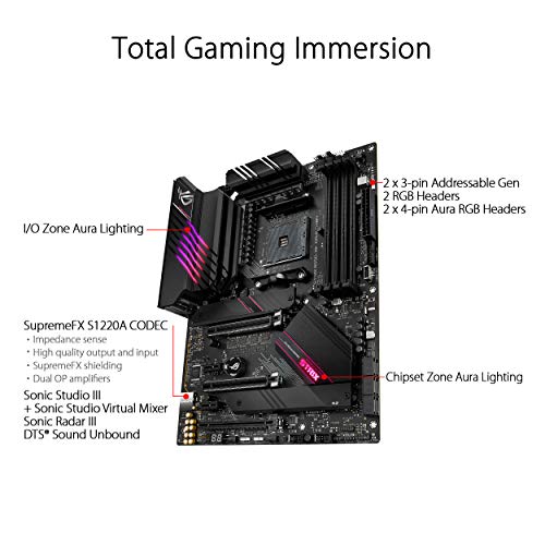 Asus ROG Strix B550-F Gaming WiFi II AMD AM4 (3rd Gen Ryzen) ATX Gaming Motherboard (PCIe 4.0,WiFi 6E, 2.5Gb LAN, BIOS Flashback, HDMI 2.1, Addressable Gen 2 RGB Header and Aura Sync)