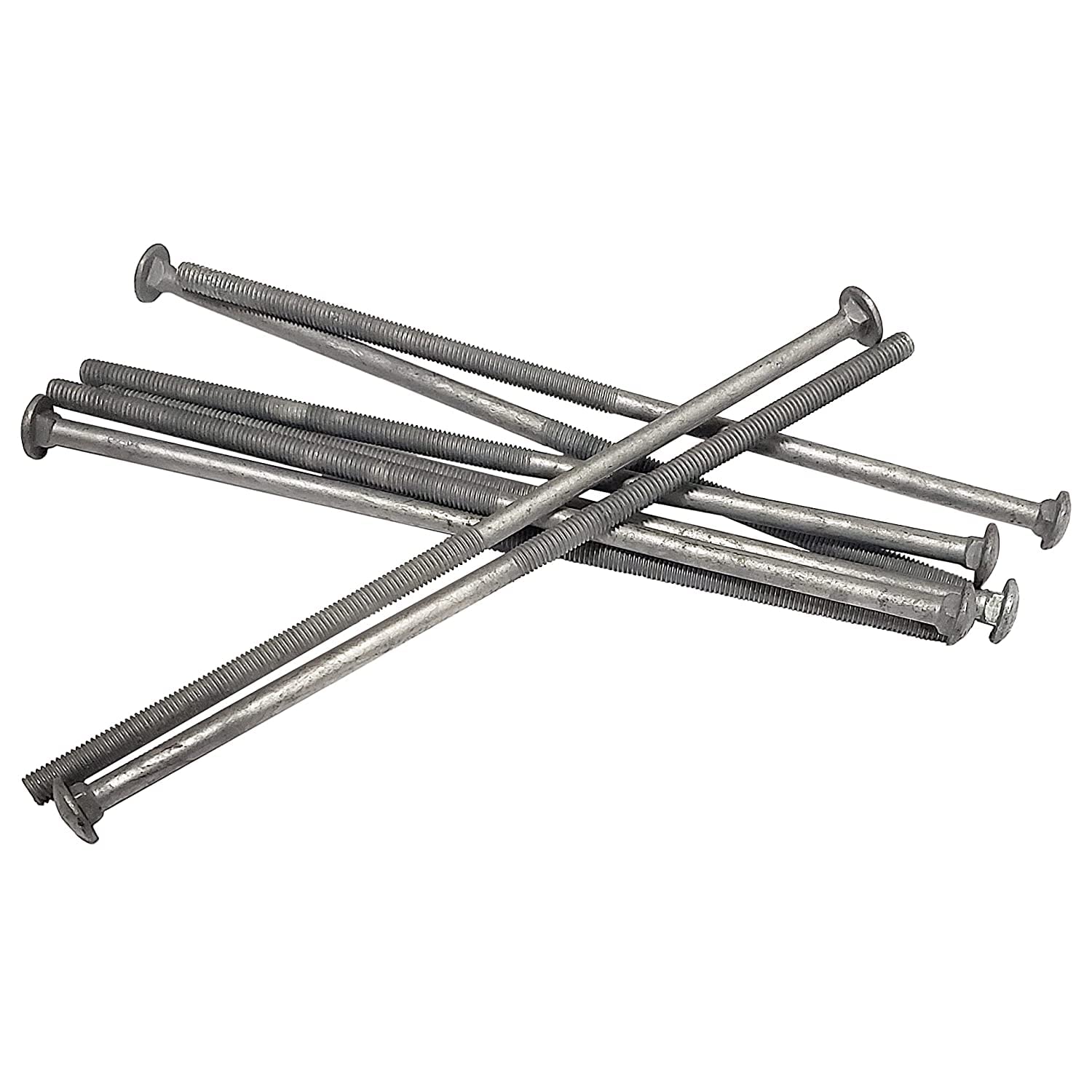 3/8" - 16 x 12" Carriage Bolt | Round Head | Hot Dip Galvanized | 10pcs
