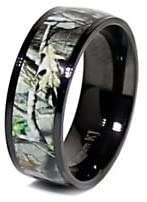 2 pc Camo Wedding Rings Set - Solitaire Wedding Ring - Wedding Ring - Engagement Ring - Bridal Rings Set - Cz Engagement Rings - Black Camo - Black Engagement Ring - Stainless Steel Ring (5)