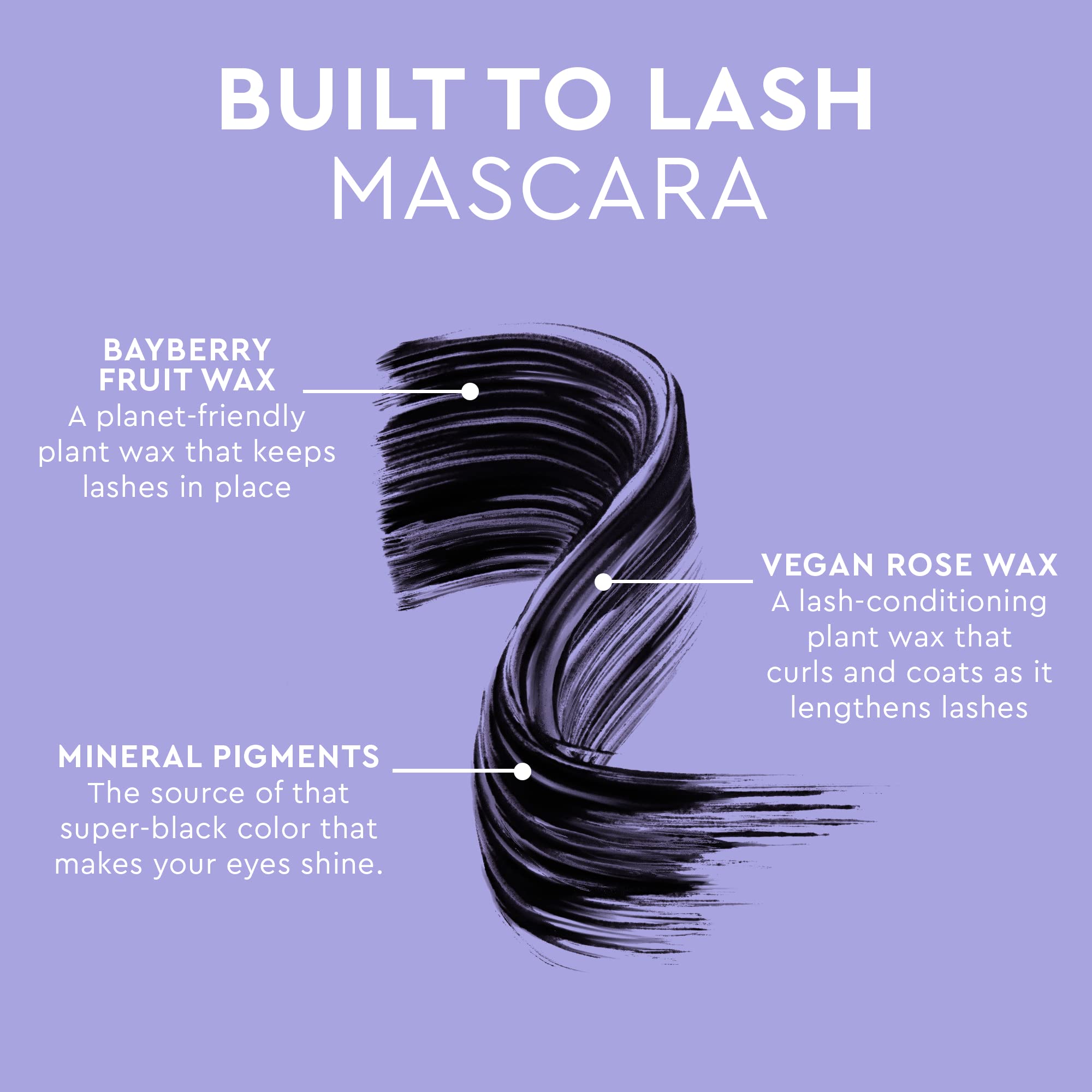 florence by mills Built to Lash Mascara, Black, 0.3 oz / 9 mL