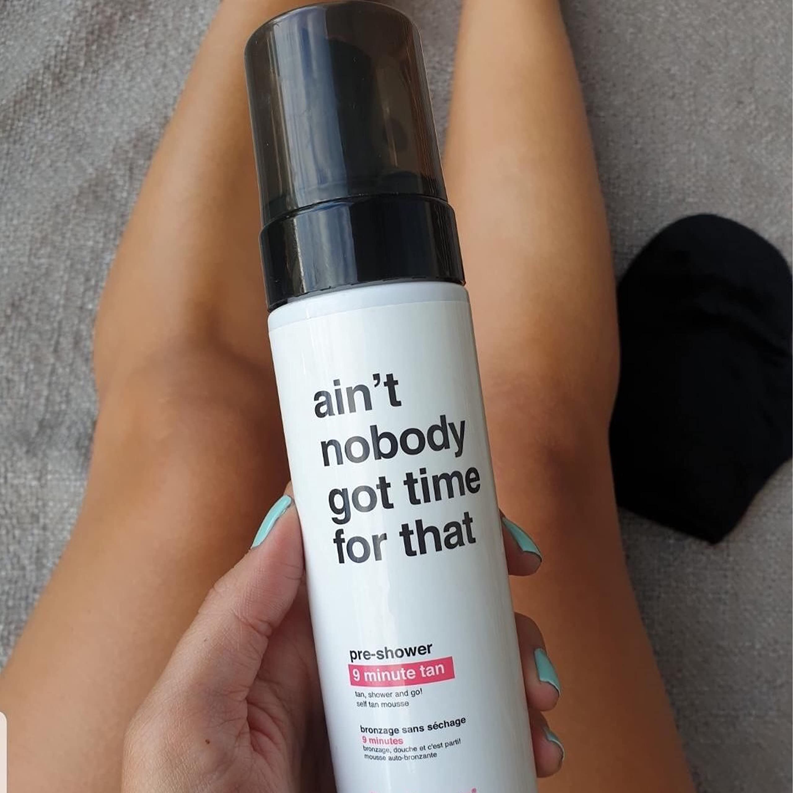 b.tan Pre-Shower Self Tanner Mousse | Ain't Nobody Got Time for That - Fast, 9 Minute Express Sunless Tanning Foam, No Fake Tan Smell, No Added Nasties, Vegan, Cruelty Free, 6.7 Fl Oz
