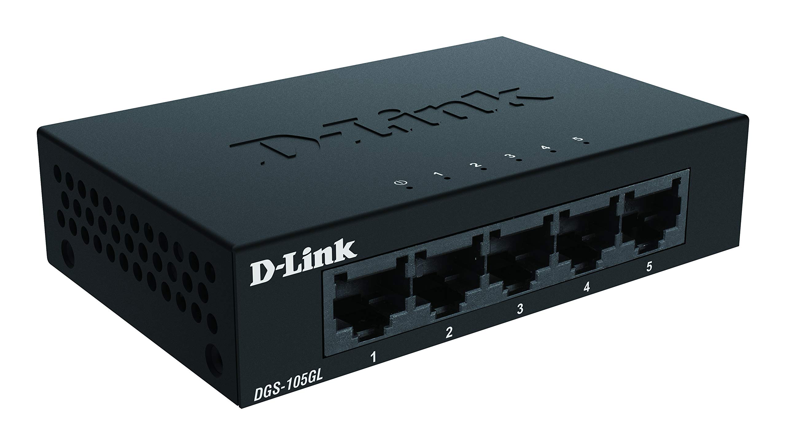 D-Link DGS-105GL, Ethernet Switch, 5 Port Gigabit Unmanaged Desktop Plug and Play Sturdy Metal Housing Fanless Design EEE