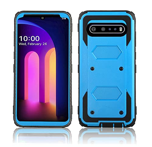 Asuwish Phone Case for LG V60 ThinQ V60ThinQ 5G G9 Thin Q Cover Hybrid Rugged Shockproof Hard Drop Proof Full Body Protective Heavy Duty Mobile Cell Accessories LGV60 V 60 60ThinQ 60V Women Men Blue