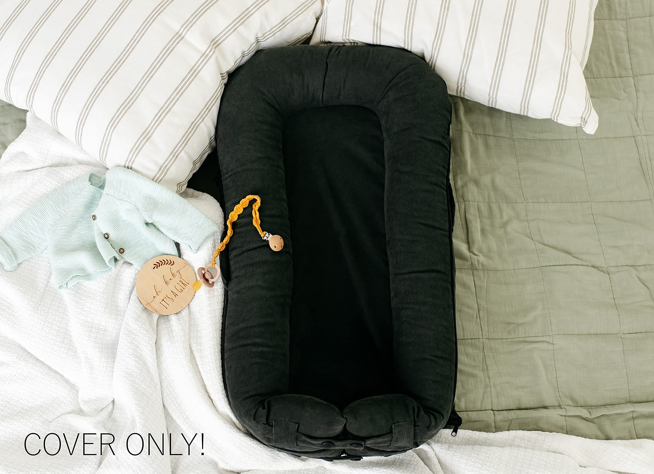 Lounger Cover by Sofia Amber β Cover ONLY for DockAToT and Sleepyhead Deluxe + Docks - Baby nest Sleep Pod Replacement Extra Cover - Emerald