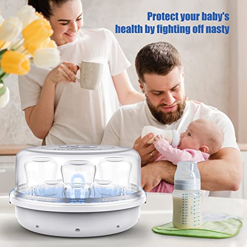 Bellababy Baby Bottle sterilizer Microwave Steam Sterilizer for Baby Bottles, Pacifier, Breast Pumps Accessories, Large Capacity, 99.99% Disinfection in 2 Mins