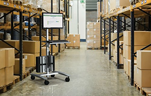 Balt 27614 Beta Sit Stand Mobile Workstation Cart, 67" H x 32" W x 33" D