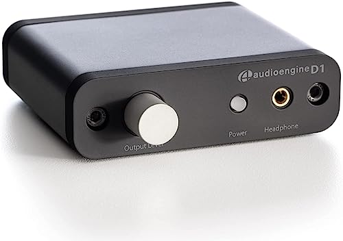 Audioengine D1 32-bit Portable Headphone Amp and USB DAC AMP, Preamp, Laptop Desktop Headphone Amplifier, Optical Inputs, High Definition Audio (2nd Gen)