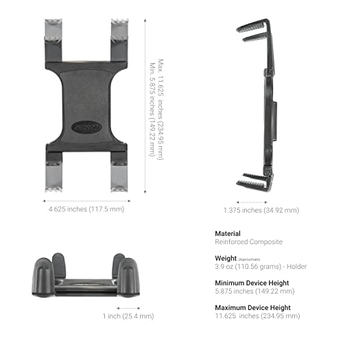 ARKON Mounts - Heavy Duty Tablet Holder with Clamp Stand | Tablet Mount for Mic Stand, Bed, Desk | 360° Adjustability | Stable and Durable iPad Stand | Fits iPad, Google, Samsung Galaxy and more