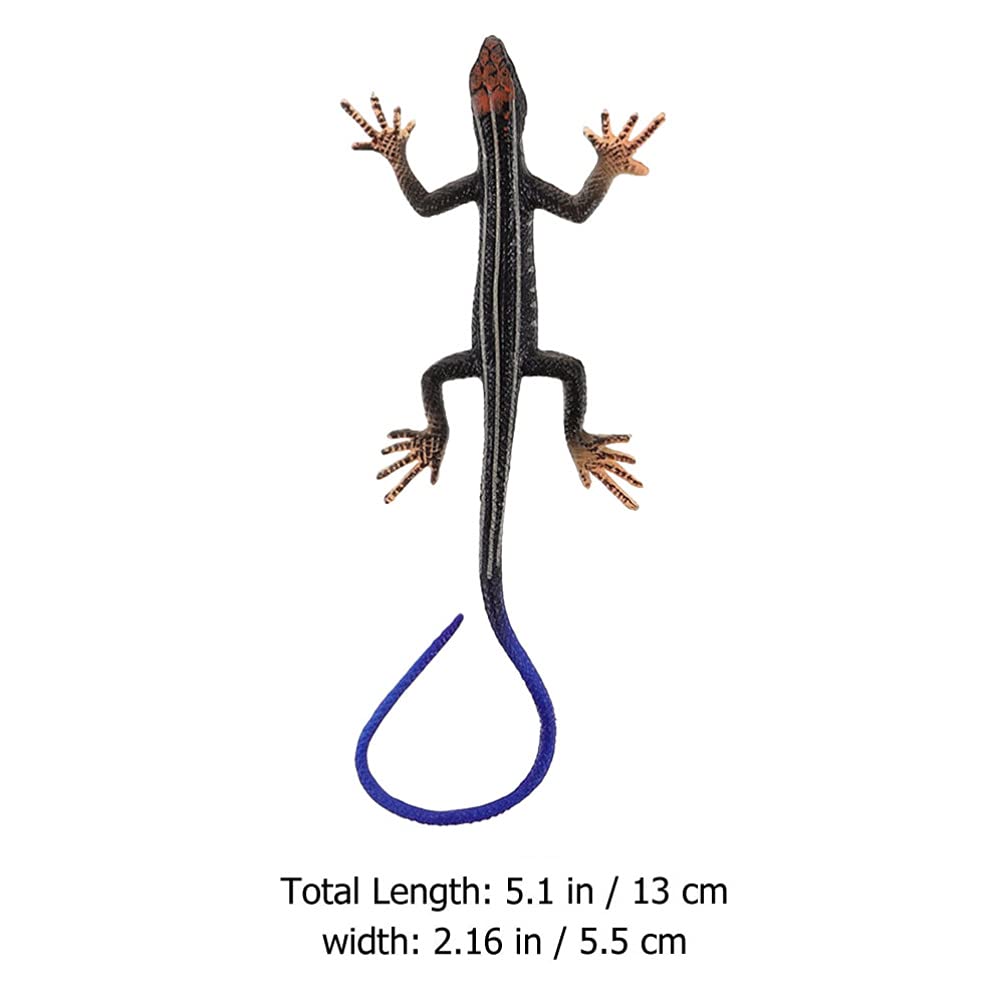 Artificial Lizard Animal Plaything Plastic Lizard Prop Spoof Lizard Model Early Education Toys Kids Educational Playthings Party Trick Tool Children Toys Lizard Figurine Tricky Toys
