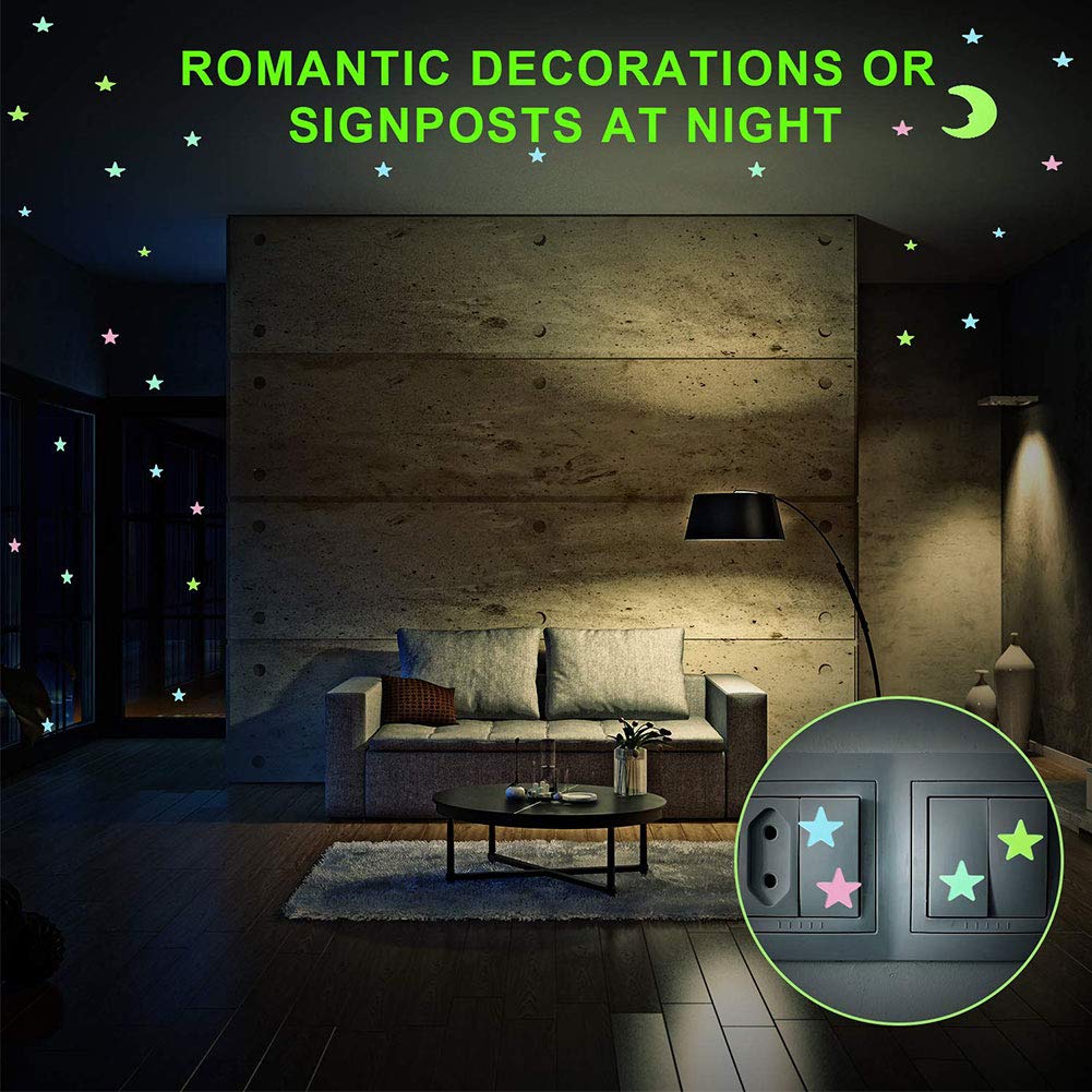 zxbaers Star Ceiling Stickers Glow in The Dark Stickers Luminous Stars Stickers,for Kids Room Decor Create a Comfortable Sleeping Environment 601 PCS
